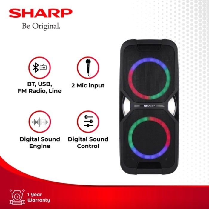 Jual SHARP Portable Party Speaker PS 925 / PS925 / Speaker Bluetooth PS-925 - Garansi Resmi ...