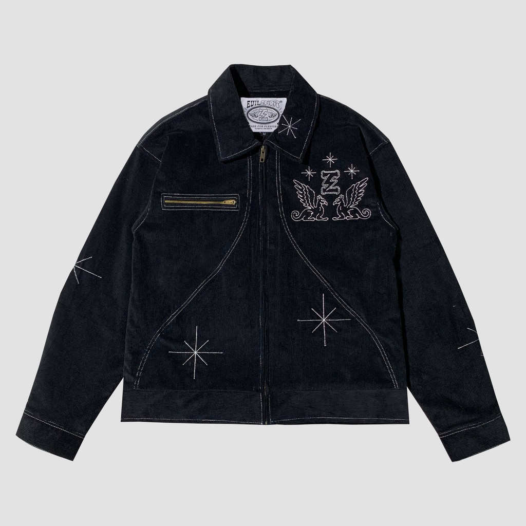Jual EVILSPIRIT JACKET CORDUROY - POLINI BLACK UNISEX | Shopee Indonesia