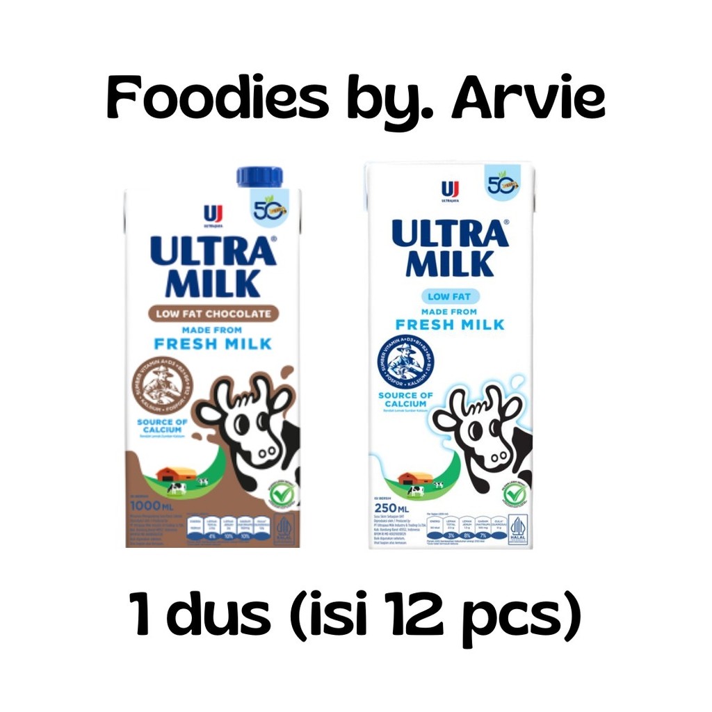 Jual ULTRA MILK 1L LOW FAT DUS BISA MIX VARIANT (INSTAN/SAMEDAY ...