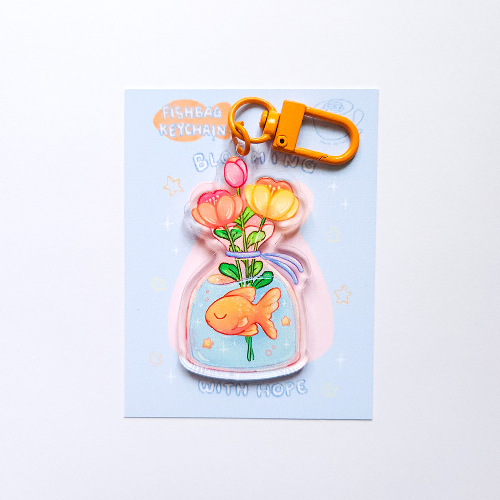 Jual Gantungan Kunci Fish Bloom au Lait Keychain | Shopee Indonesia