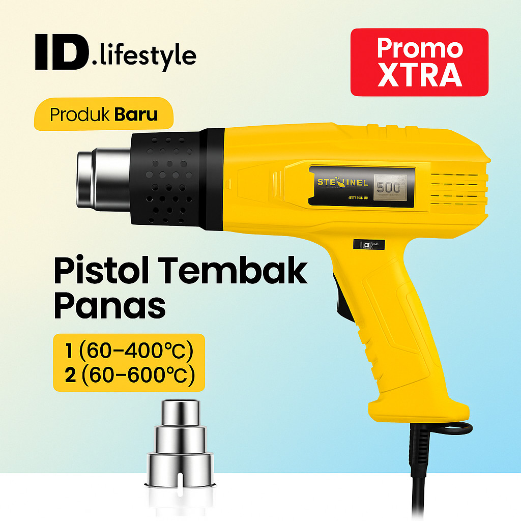 Jual Pistol Udara Panas dengan Pengaturan Suhu Digital, Pengering Kecil ...