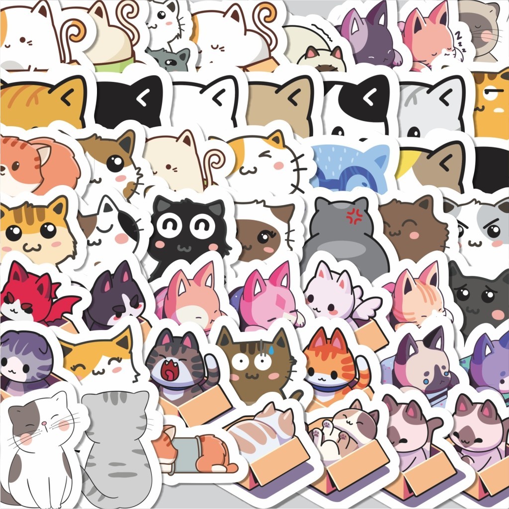 Jual Stiker Cutting Pack Stiker Super Kawai Kitties [Kucing Lucu] Isi ...