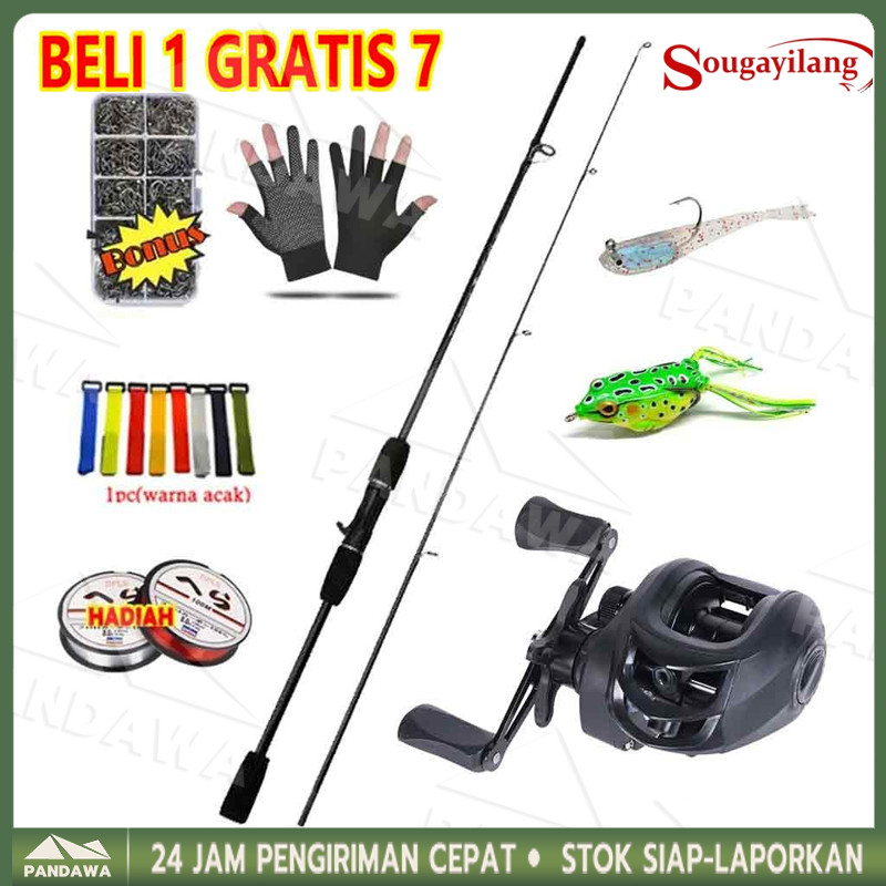 Jual 【beli 1 dapat 7】1.6M/1.8M/2.1M/2.4M Joran Pancing Set / joran pancing 1 set murah / pancing ...
