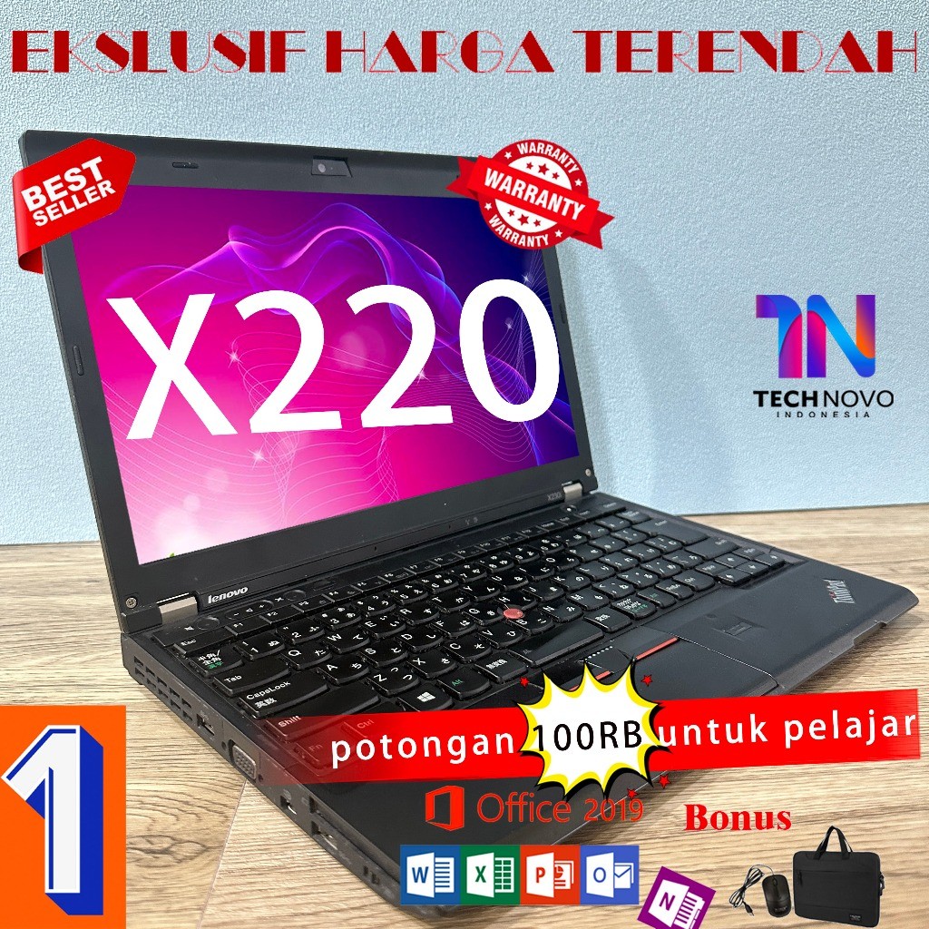 Jual Lenovo Thinkpad Second Laptop X220 X230 Core i3/i5/i7 Gen 2 RAM 4 ...