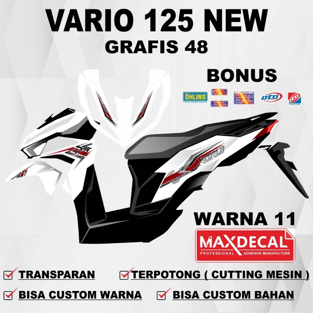 Jual COD [COD] STIKER TRANSPARAN STRIPING TRANSPARAN UV STIKER Vario ...