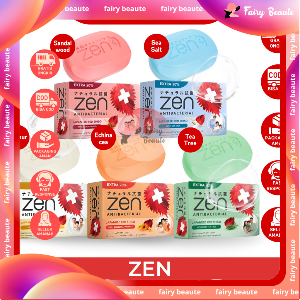 Jual ZEN Antibacterial Bar Soap 70g | Sabun Batang Zen Sabun Mandi BPOM ...