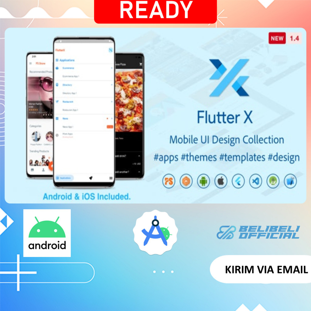 Jual Flutter Template - FlutterX (Flutter UI Kits Widgets and Template Collection For iOS ...