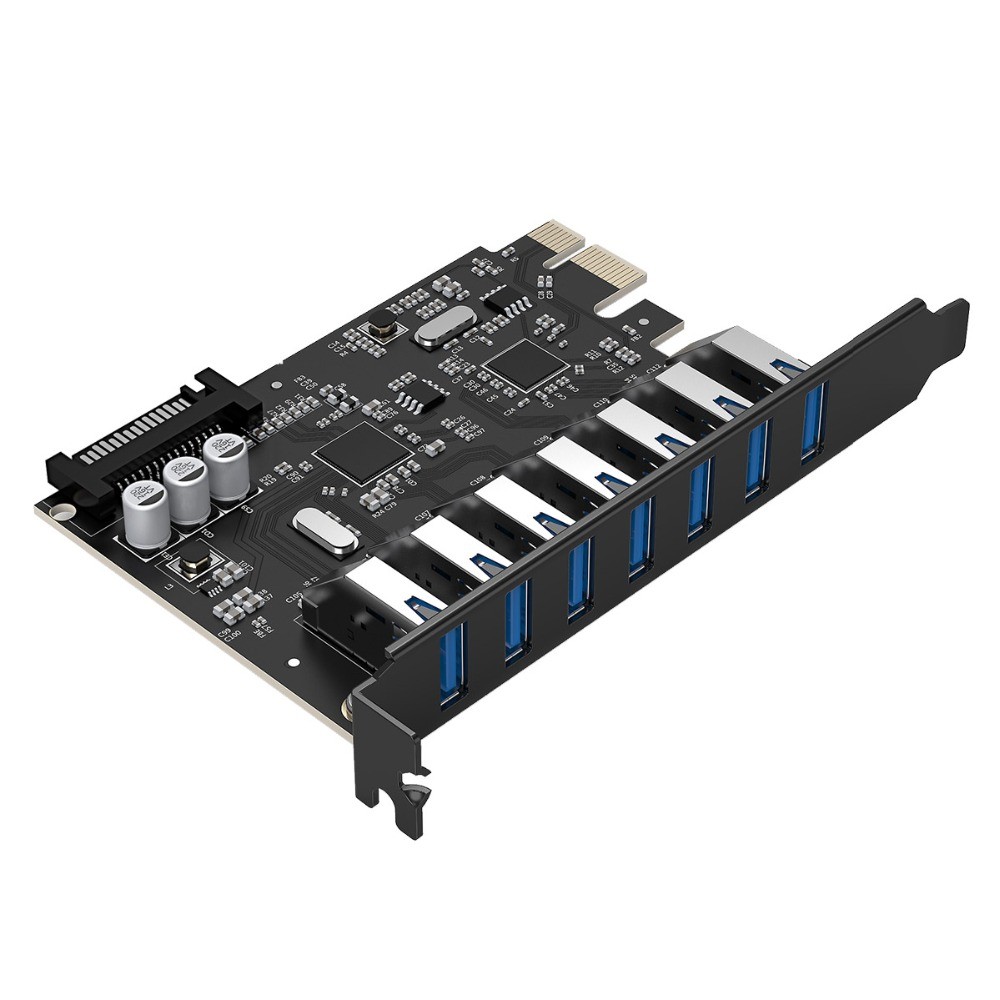 Jual ORICO SuperSpeed USB 3.0 7 Port PCI-E Express card with a 15pin ...