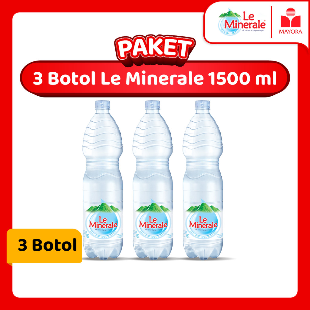Jual Paket 3 Botol Le Minerale Air Mineral 1500 ml | Shopee Indonesia