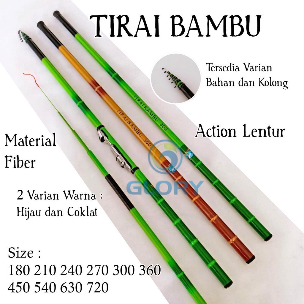 Jual Neptuna Tirai Bambu Joran Tegek Kolong Ruas Panjang Bahan Fiber ...