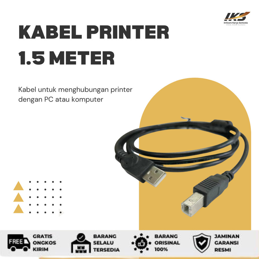 Jual Kabel Printer 1,5 Meter Warna Hitam | Shopee Indonesia