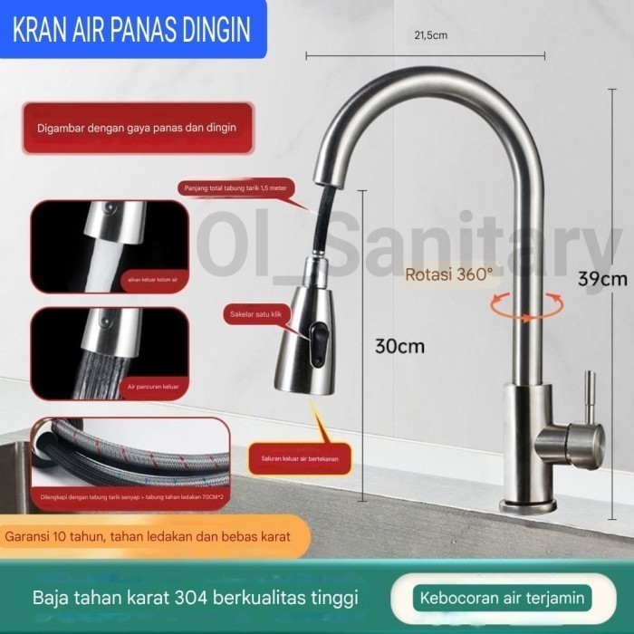 Jual kran sink panas dingin kran tarik panas dingin kran sink tarik ...