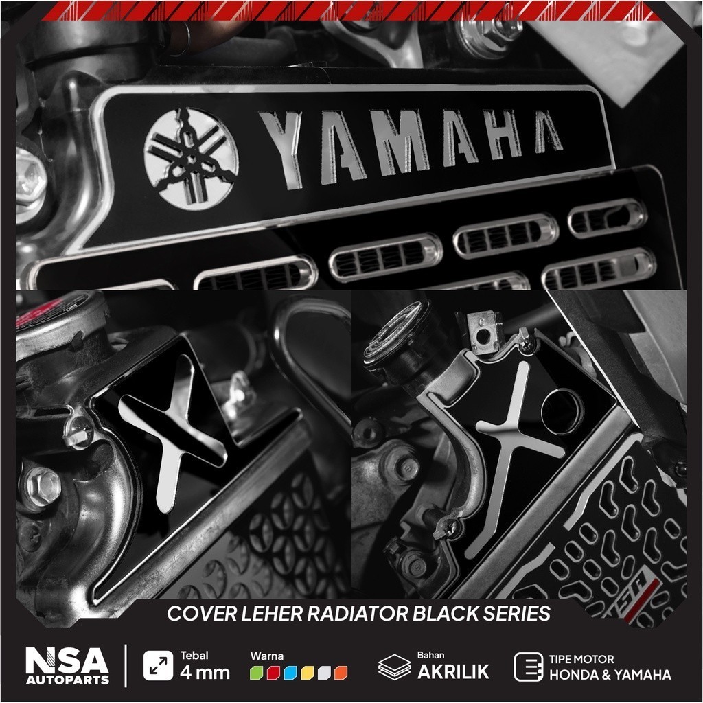 Jual GARNISH COVER LEHER RADIATOR VARIO PCX ADV 125 150 160 TUTUP LEHER ...