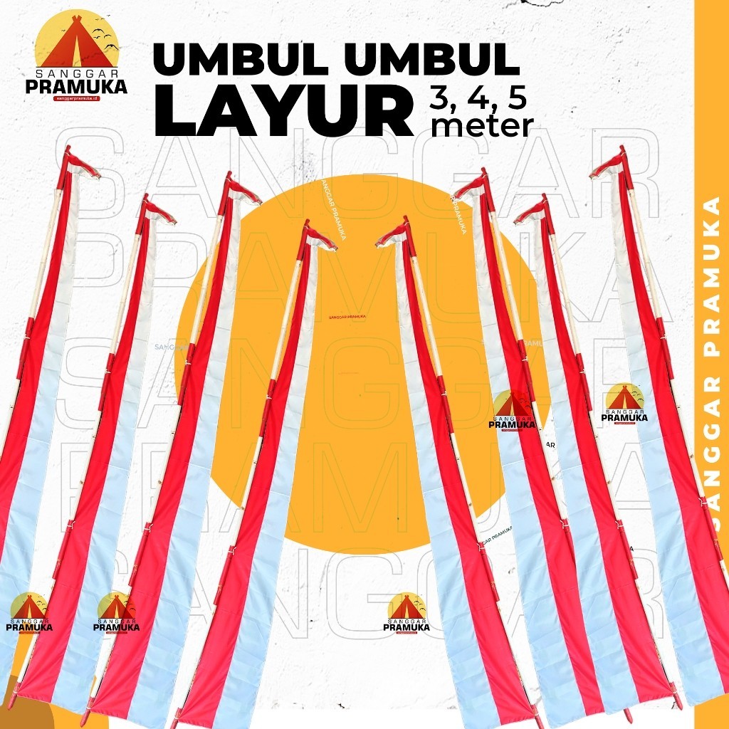 Jual Umbul Umbul Layur Merah Putih / Bendera Layur / Umbul Umbul Garuda ...