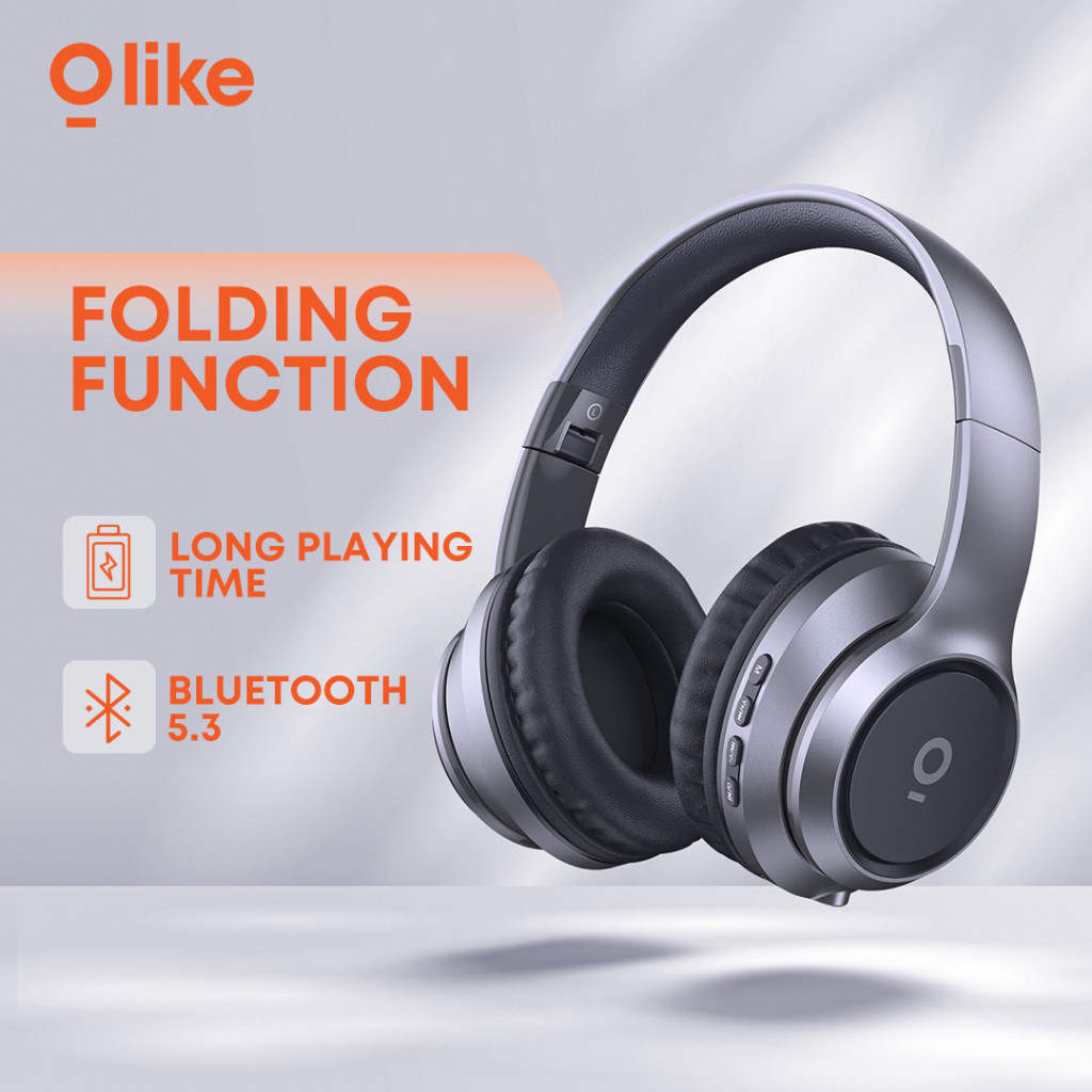 Jual Headphone Bluetooth Olike H1 Superbass Headset Bando Bluetooth Mic ...