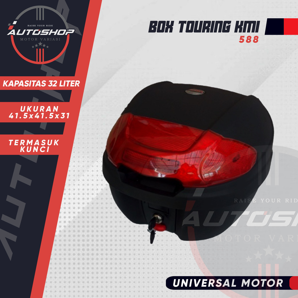 Jual Box Motor KMI Touring Box Bagasi Barang Motor 32 LITER 588 ...