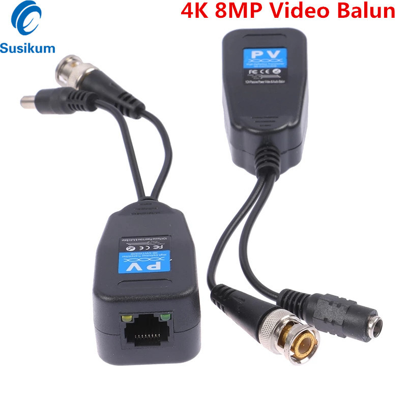 Jual Passive Coax BNC Power 8MP 4K Video Balun Transceiver Connectors BNC Male To RJ45 For CCTV ...