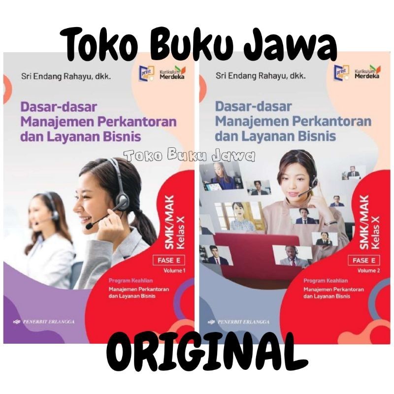 Jual ORIGINAL Buku Dasar - Dasar Manajemen Perkantoran dan Layanan Bisnis Kelas X 10 Vol 1 2 ...