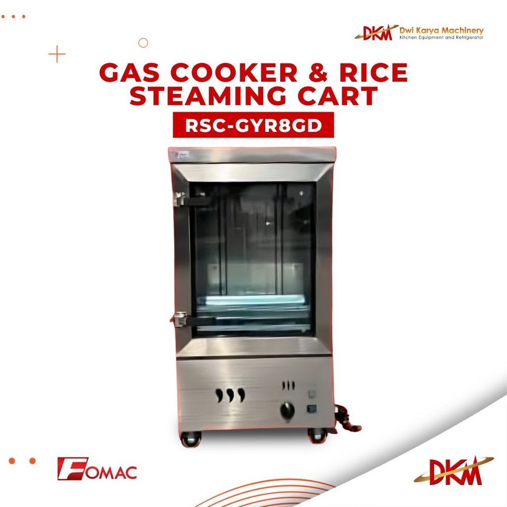 Jual Fomac Rice Steaming Cart RSC-GYR8GD ( 8 Susun ) / Mesin Pemasak Nasi / Rice Cooker Fomac ...