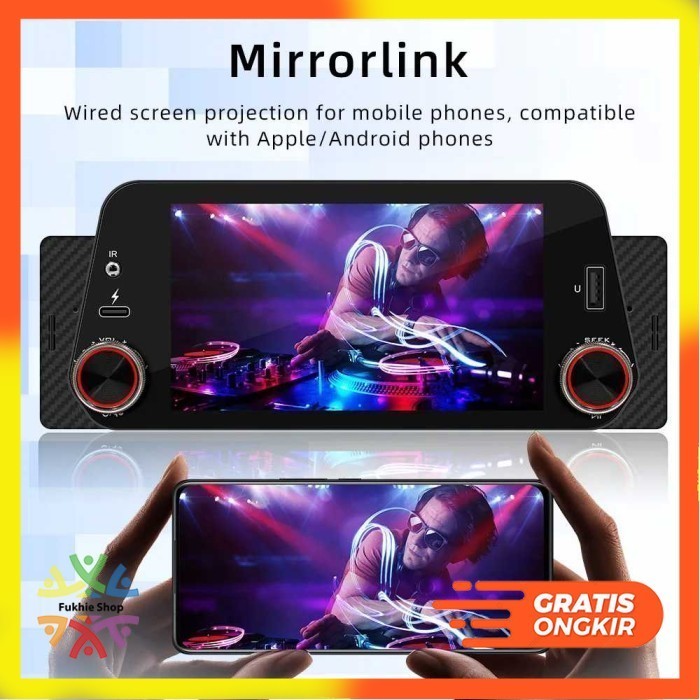 Jual Head Unit Mobil 1 DIN MP5 Bluetooth Touch Screen 5 Inch Android ...