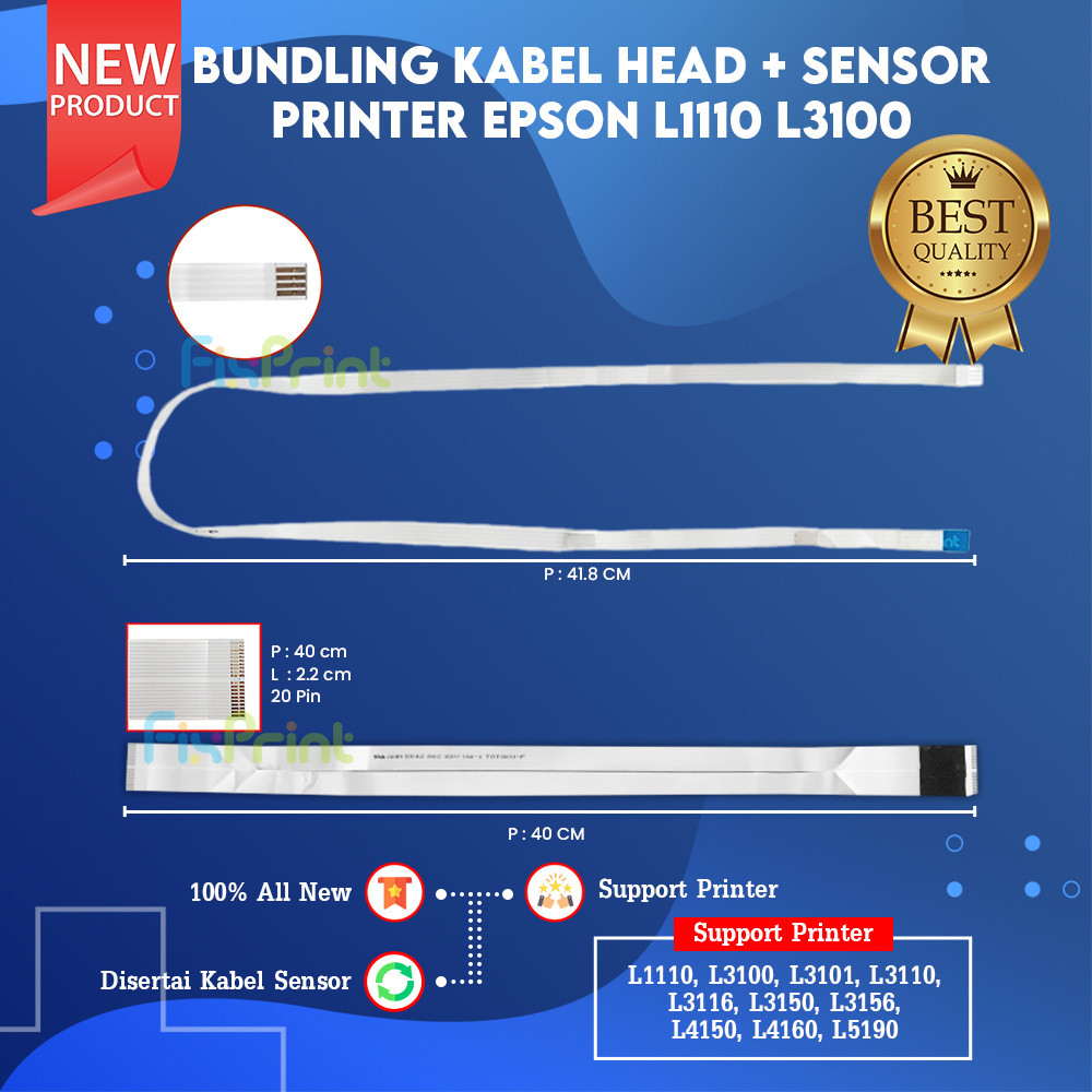 Jual SET Flexible Cable Printhead + Sensor L1110 L1210 L3110 L3116 ...