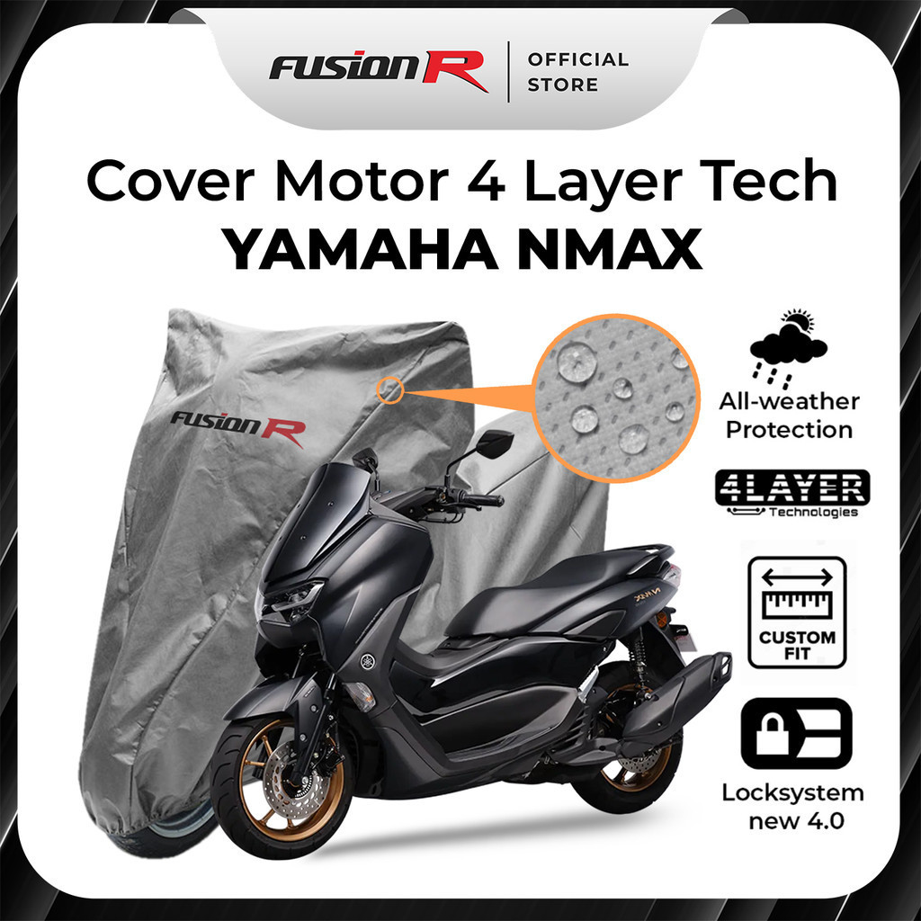 Jual Fusion R Cover Penutup Sarung Motor Yamaha Nmax 4 Layer Waterproof ...