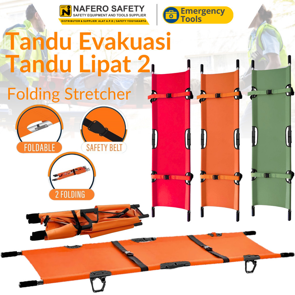 Jual Tandu Besi Lipat 2 Tandu Darurat Folding Evakuasi Lipat 2 Orange ...