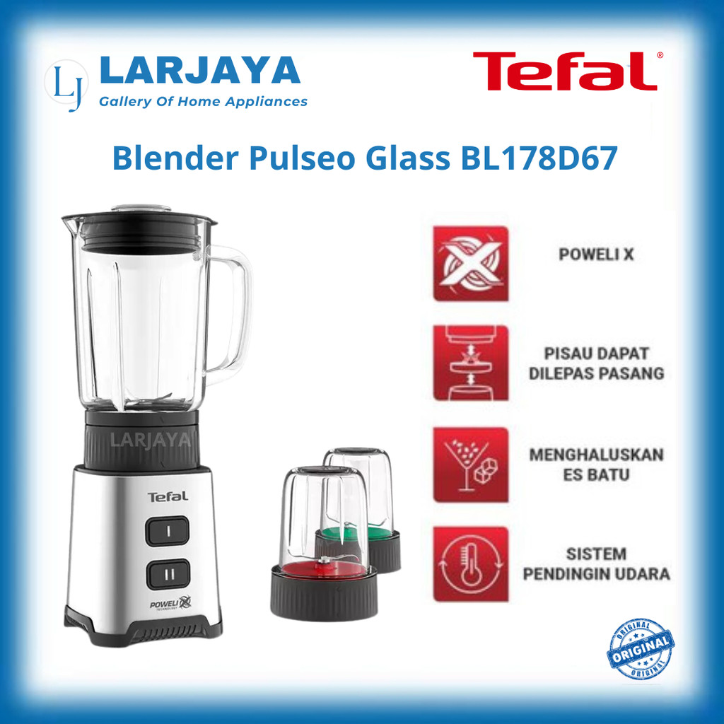 Jual Tefal Blender Pulseo Glass Low Watt BL178 Blender Hemat Energi | Shopee Indonesia