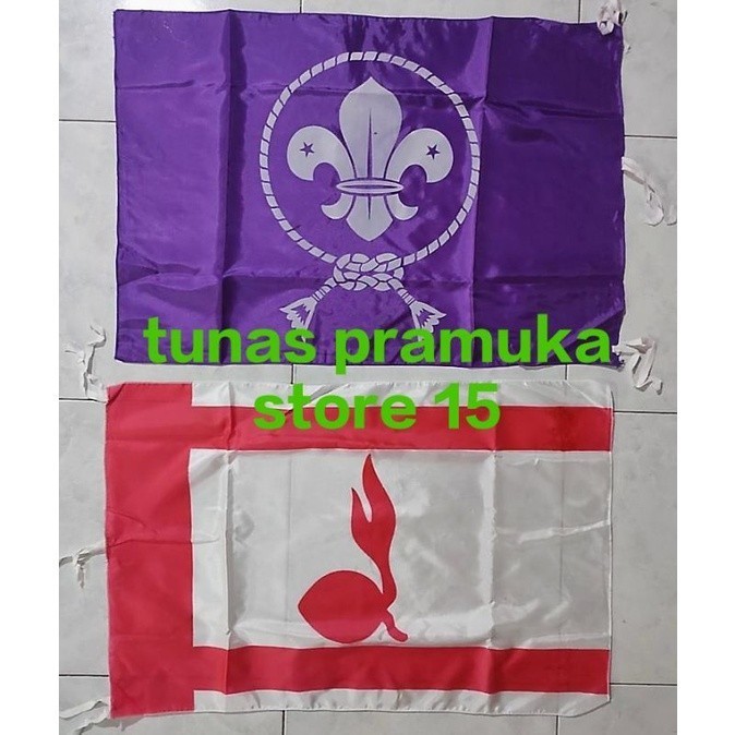 Jual Bendera Tunas Pramuka BESAR/BENDERA Pandu Dunia BESAR 75 X 110CM ...