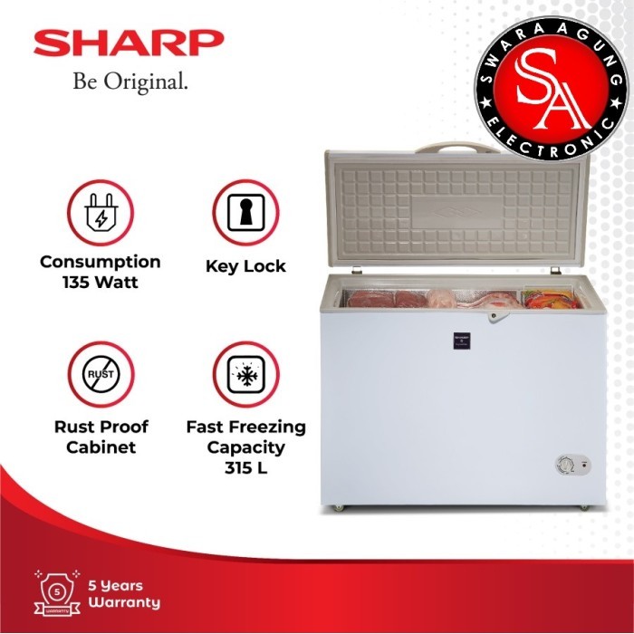 Jual Chest Freezer 300 Liter Sharp Type : FRV-300 - Anti Karat (MEDAN ...