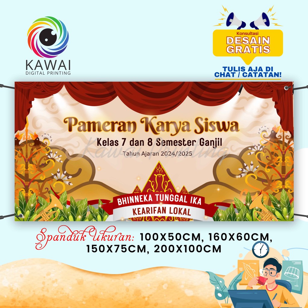 Jual Spanduk Banner MMT Pameran Karya Siswa Seni Siswa Acara Sekolah ...