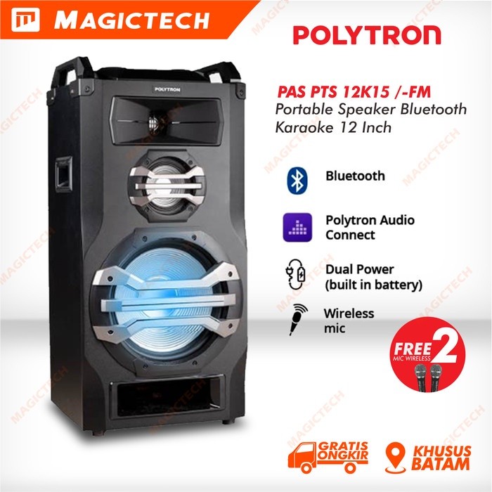 Jual SPEAKER AKTIF POLYTRON PTS 12K15 / PTS12K15 PORTABLE BLUETOOTH 12 ...