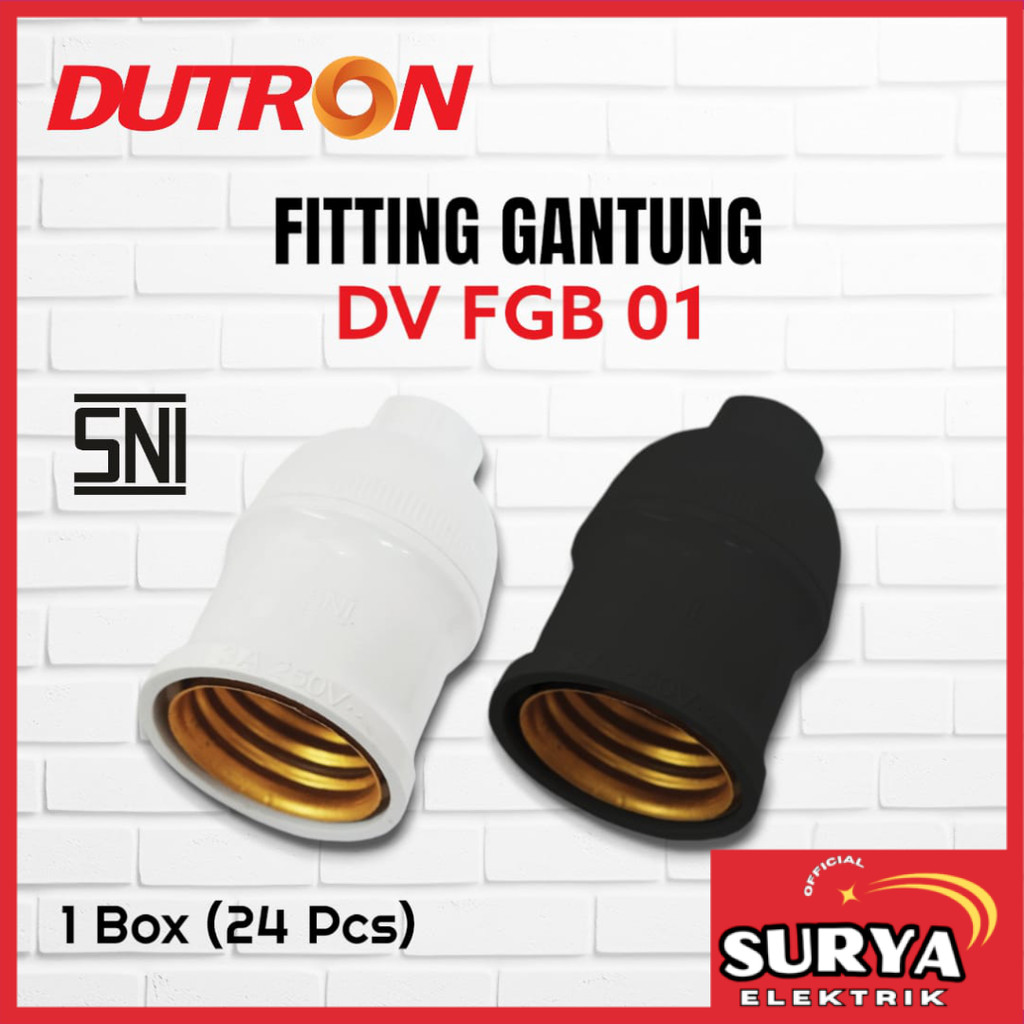Jual Fitting Lampu Gantung DUTRON DV FGB 01 Lamp Holder 3A 250V Terminal Kuningan Hitam Putih ...