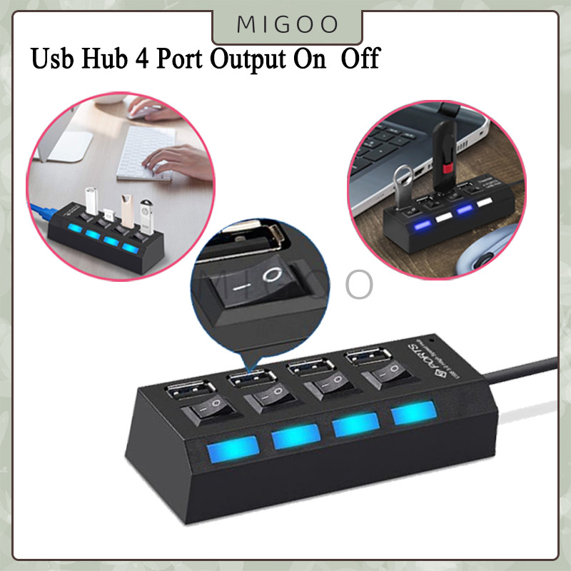Jual USB Hub 4 Port Output / Usb Hub Saklar / Adaptor Charger | Shopee Indonesia