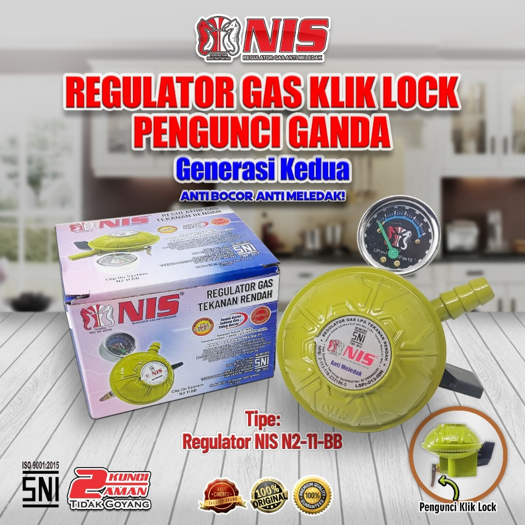 Jual CV53EA REGULATOR GAS NIS DUA PENGUNCI N2-11-BB TEKANAN RENDAH ...