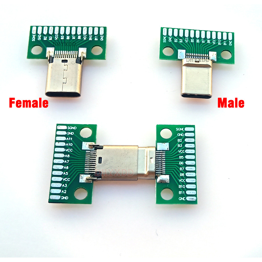 Jual USB 3.1 Type-C Connector Male Female Type c Test PCB Board ...