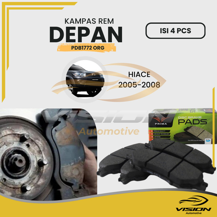 Jual Kampas Rem Depan Hiace 2005-2008 Brake Pad PRIMA by BENDIX ...