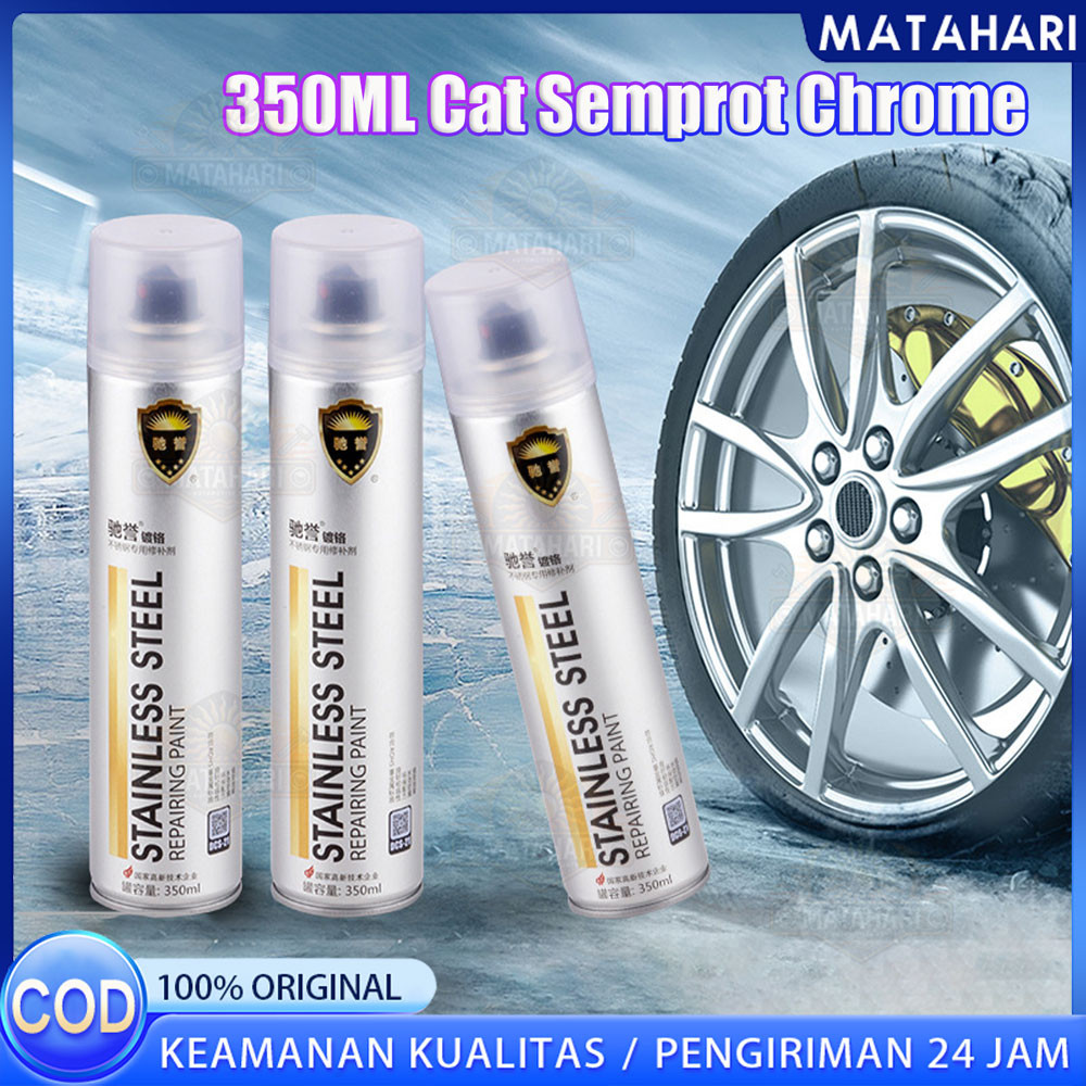 Jual Cat semprot chrome 350ml warna chrome Krum cat logam mobil ...