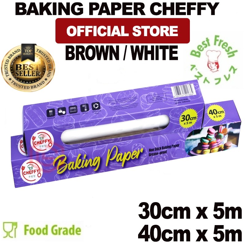 Jual CHEFFY BAKING PAPER 30 CM X 5 M BEST FRESH KERTAS ROTI 30CM X 5M ...