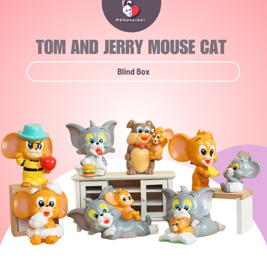 Jual 1040-119 TOM AND JERRY Mouse Cat Tom Jerry Cake topper PVC Toys ...