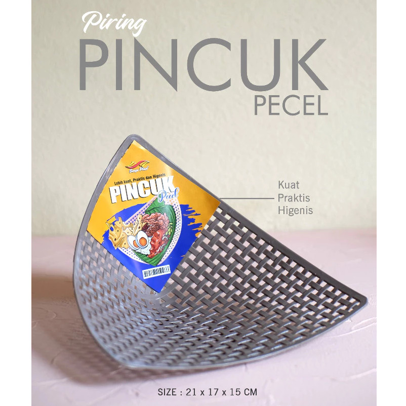 Jual Piring Pincuk Pecel Anyaman Plastik isi 12pcs / Pincuk Plastik ...