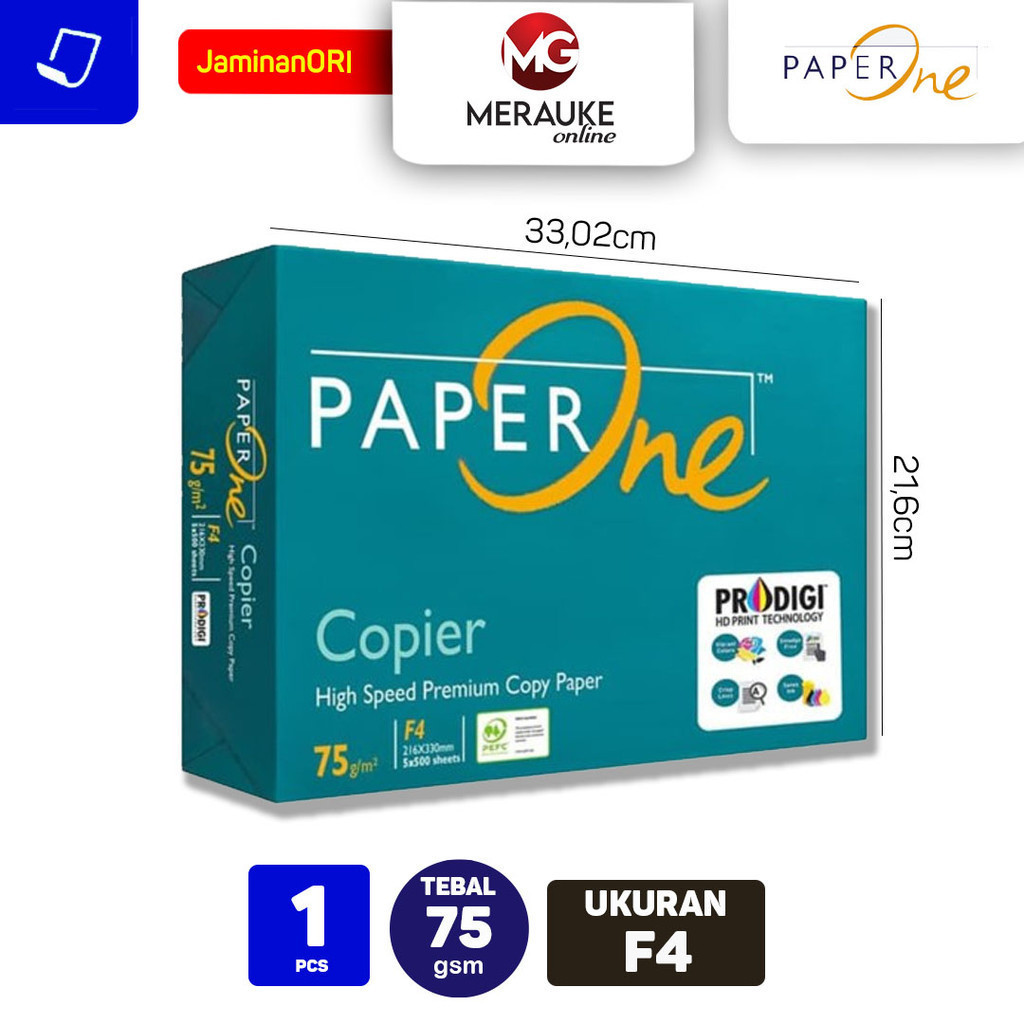 Jual Kertas HVS Paper One F4 75 GSM | Shopee Indonesia