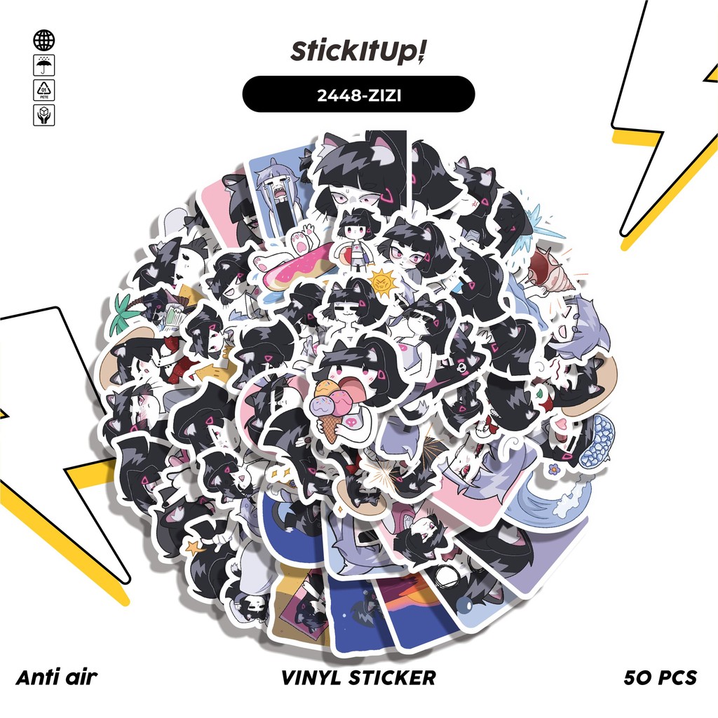 Jual COD 50 Pcs Stiker Pack FUNNY CHARACTER SUMMER ZIZI CUTE STICKER ...
