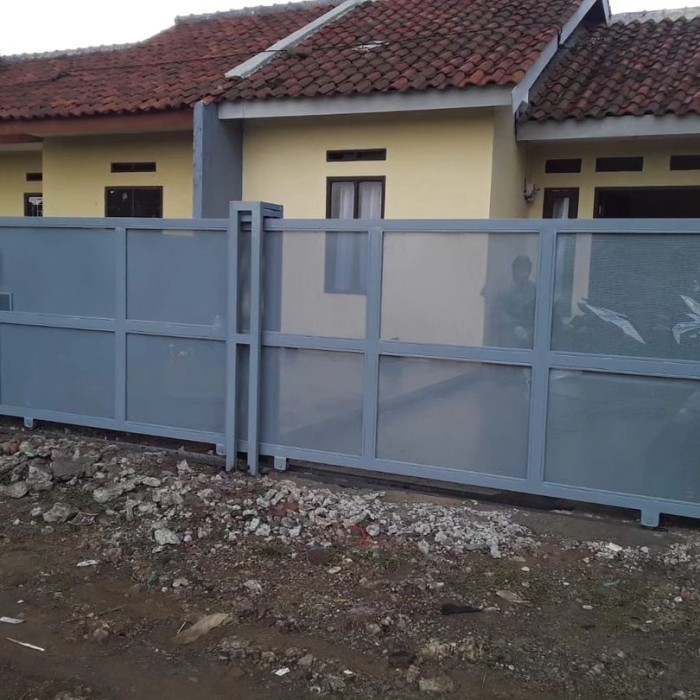 Jual pagar minimalis perporated plat bolong one way | Shopee Indonesia