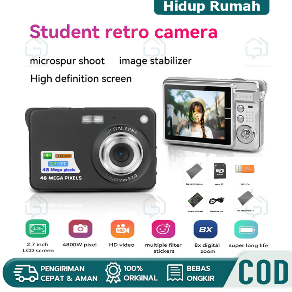 Jual Kamera Digital HD 48 Juta Piksel K09 Kamera DSLR Fotografi Selfie ...