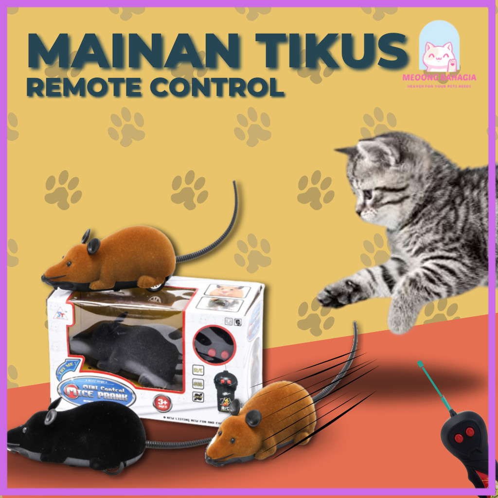 Jual Tikus Mainan Kucing Bergerak Remote Control Pukul Tikus Pencet ...