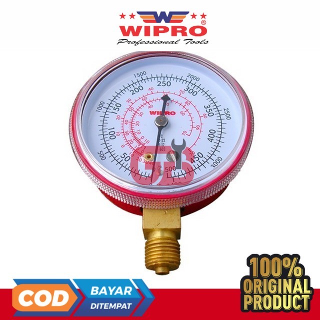 Jual Manometer Freon-Merah 0 s/d 3400 kpa Wipro | Shopee Indonesia