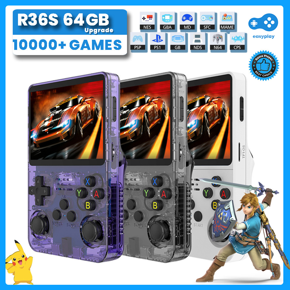 Jual 100% Ori/Game Retro R36S 64GB PSP Handheld Best Gaming Konsol Game ...