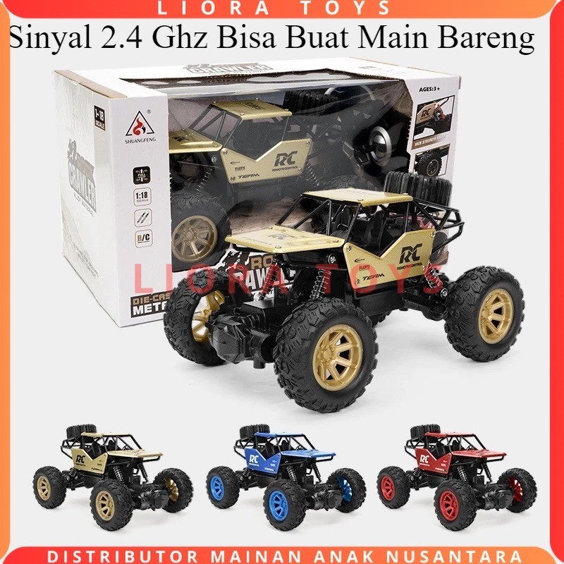 Jual Mainan Anak Mobil Remote Control Rock Crawler Offroad Alloy ...