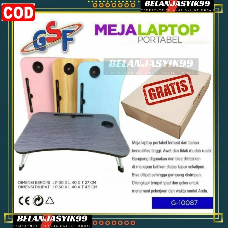 Jual MEJA LAPTOP LIPAT PORTABLE / MEJA LAPTOP GSF 10087 UKURAN JUMBO / MEJA BELAJAR ANAK ...